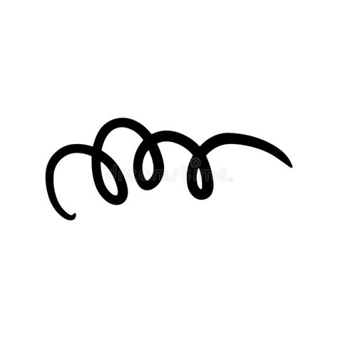 Curls Abstract Scribble With Hand Drawn Line Doodle Decorative Curls Swirls Flourishes And