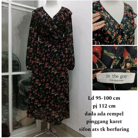 Jual Dres Bunga Dres Sultan Dres Dres Thrift Shopee Indonesia