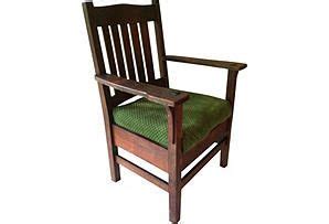 Antique Mission Oak Arm Chair By J M Young Eclectic Chairs Comfy