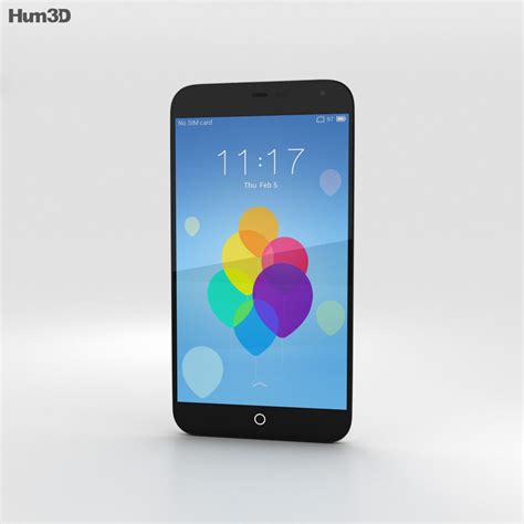 Meizu Mx3 Blackwhite 3d Model Download Phones On