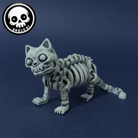 💀 Flexi Skeleton Cat・ Stl File For 3d Printing・cults
