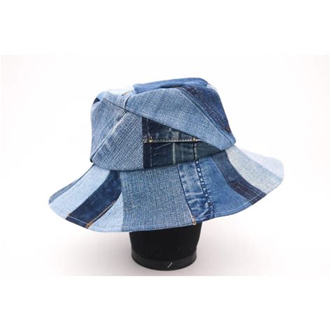 Handmade Upcycled Patchwork Denim Bucket Hat 4 Way Wear Etsy