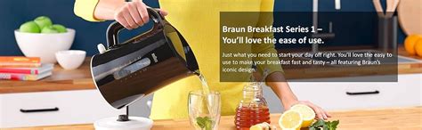 Braun Breakfast1 Collection Wk1100bk Kettle 360° Rotatable