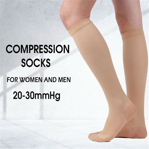 Md 20 30 Mmhg Medical Compression Socks For Men And Women Opaque Knee High Medical Support