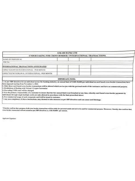 Undertaking Form Pdf