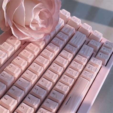 Pink Jelly Keycaps Oem Profile Translucent Keycap Set Pbt Pc Material Keycaps For Mx Switch Gmk