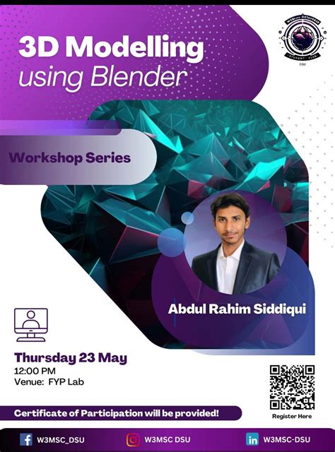 Sandesh Kumar On Linkedin Workshop About 3d Modeling From W3msc Dsu Society Happening At Dha