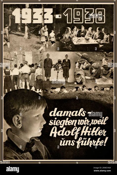 Hitler Jugend Plakat Bilder Adolf Hitler Mit Jungen Stockfotos