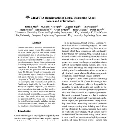 Craft A Benchmark For Causal Reasoning About Forces And Interactions Acl Anthology