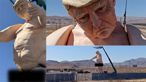 43 Foot Nude Donald Trump Statue Towers Over Las Vegas Highway