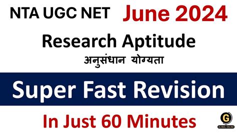 Research Aptitude Full Syllabus Revision Paper 1 Important Concepts Ugc Net June 2024