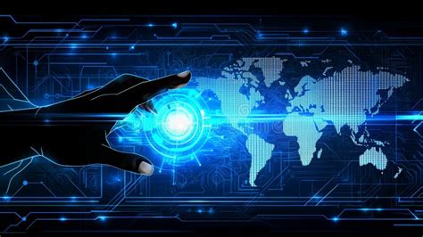 Virtual Digital Technology Global Communication On A Background Of Global Connectivity And