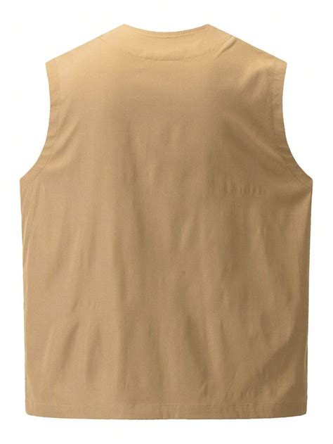 Manfinity Legnd Mens Plus Size Utility Vest With Pockets And Zipper