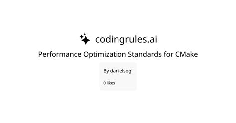 Performance Optimization Standards For Cmake Coding Rules
