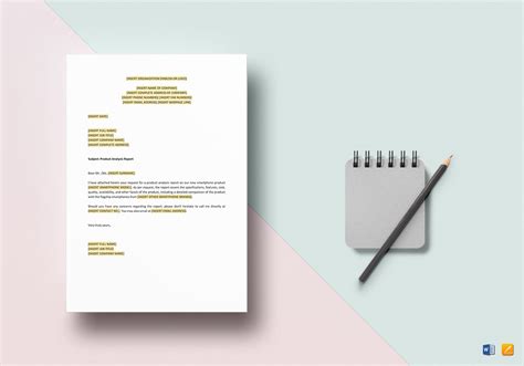 Product Analysis Report Template In Word Apple Pages