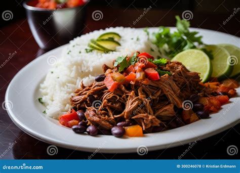 Ropa Vieja Classic Shredded Beef Stew With Tomato Sauce Royalty Free