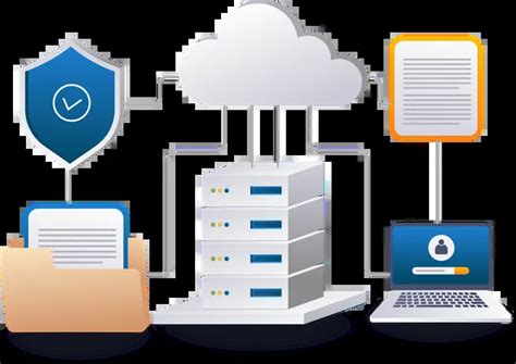 Endpoint Data Security Cloud Server Management Illustration Free