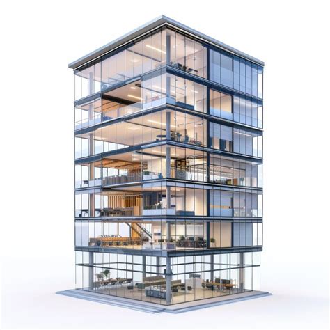 3d Building Modern Architecture Design Model Visualization Modern