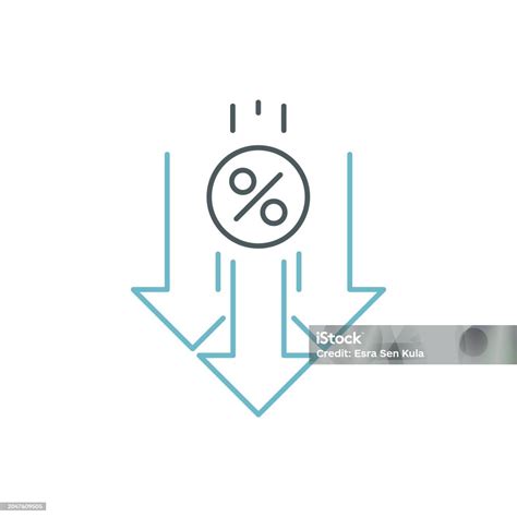 편집 가능한 스트로크가 있는 디플레이션 Duocolor 라인 아이콘 디자인 인포그래픽 웹 페이지 모바일 앱 Ui Ux 및 Gui 디자인에 적합합니다 금융에 대한 스톡 벡터