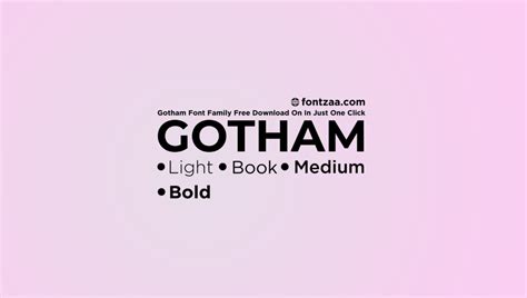 Gotham Font Fontzaa Exclusive Fonts Library