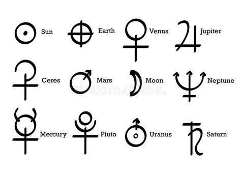 Los Iconos Alquímicos De Los Símbolos Fijaron El Pictograma De Los