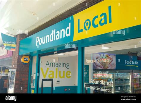 London October 2022 Poundland Local Store Inside Clapham Junction
