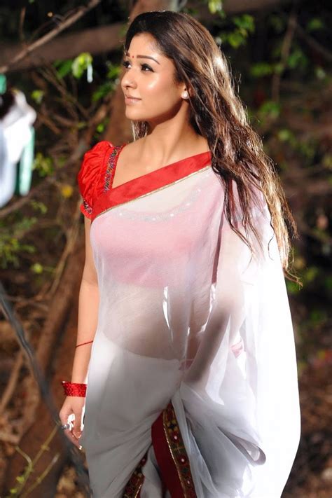 Nayanthara In White Saree Hot Stills Film Actress Plus