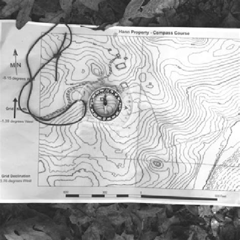 Map Oriented Correctly With The Compass Needle Parallel With The Grid