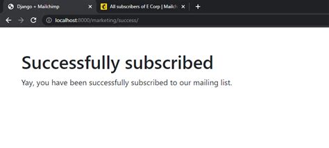 Integrating Mailchimp With Django