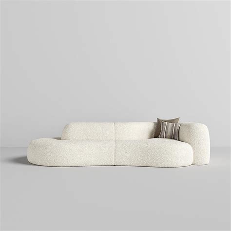 Java Sofa Off White Boucle Walls Nation