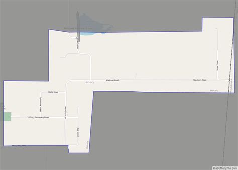 Map Of Hickory Town Oklahoma Thong Thai Real