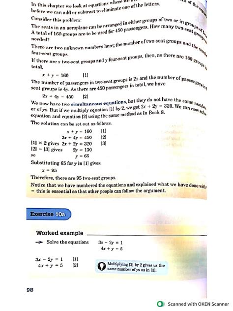 Chapter 10 Simultaneous Equations Class 9 Pdf