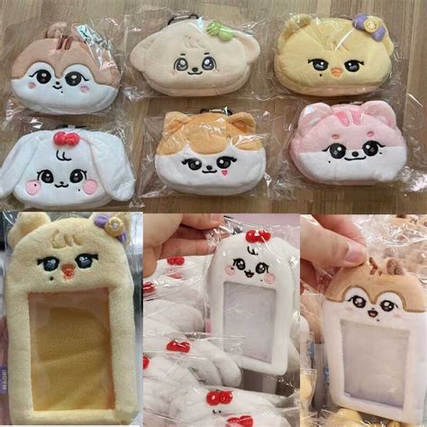 Kpop Ive Cherry Plush Cosmetic Bag Card Holder Cartoon Jang Won Young Rei Gaeul Plushies Cute