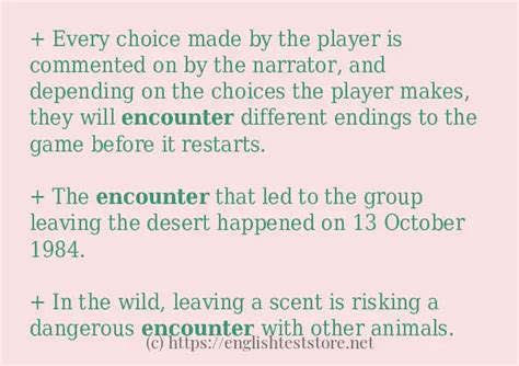 Encounter Example In Sentences Englishteststore Blog