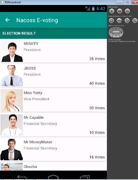 My Just Completed Android E Voting App Programming Nigeria
