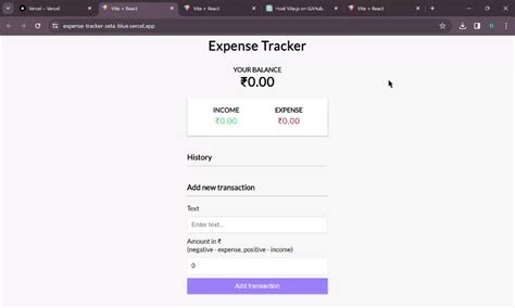 Dhyaneshvar Prasaath J M On Linkedin Expensetracker Reactjs Vitejs