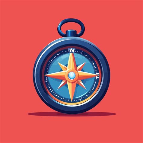 A Blue Compass With A Gold Tip And A Blue Top Premium Ai Generated Vector
