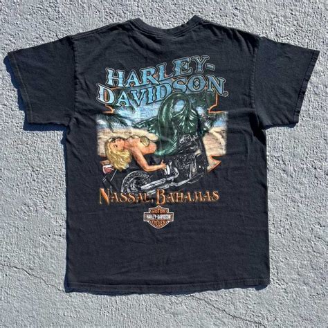 Harley Davidson × Rare × Vintage Early 2000s Black Ha Gem