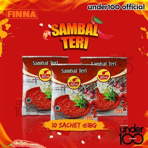 Jual Under100 Finna Sambel Uleg Saset 18g Renceng Sambal Uleg Terasi