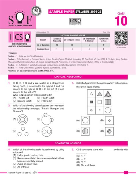 Icsosamplepaperclass 10 Pdf Computer Virus Software Engineering