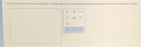 [solved] Draw The Lewis Structure For Formamide Ch No Formamide Course Hero