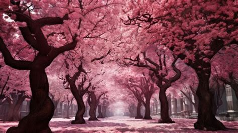 Premium Ai Image Bold And Bright Cherry Blossom Trees