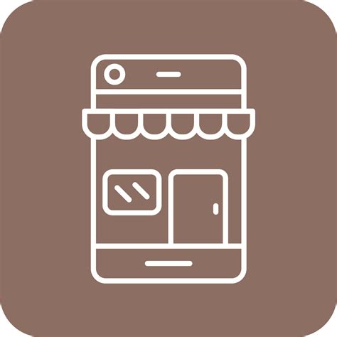 Online Store Line Round Corner Background Icons 14662478 Vector Art At Vecteezy