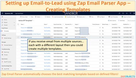 how to setup email to lead in dynamics 365 for sales with zap email