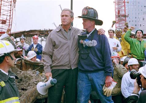 911 Firefighter Bob Beckwith Pictured With George W Bush In Iconic