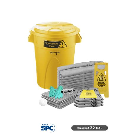 Kit Antiderrames Universal No Químicos Spc 32 Gal Absorción 32 Gal