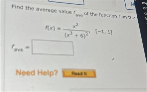Solved Find the average value fave ﻿of the function f ﻿on | Chegg.com