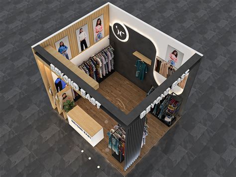 Brand Clothing Display Booth Mall Center Clothes Kiosk Design