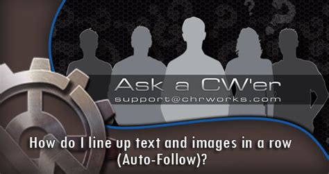 How Do I Line Up Text And Images In A Row CharacterWorks