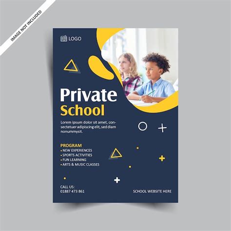 Premium Vector Private School Flyer Poster Template